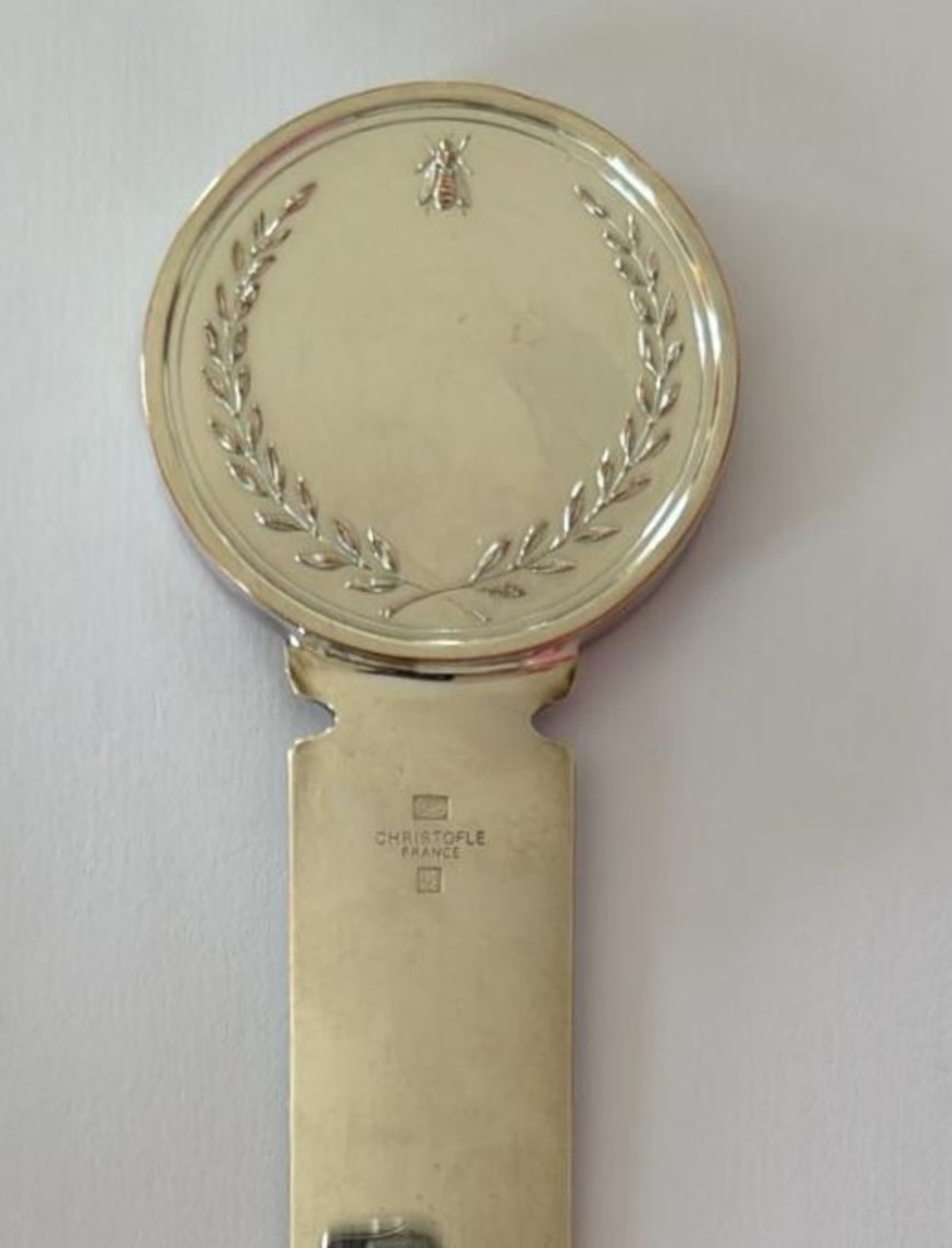 CHRISTOFLE SILVER-PLATED LETTER OPENER AND BOOKMARK WITH A PROFILE OF ...