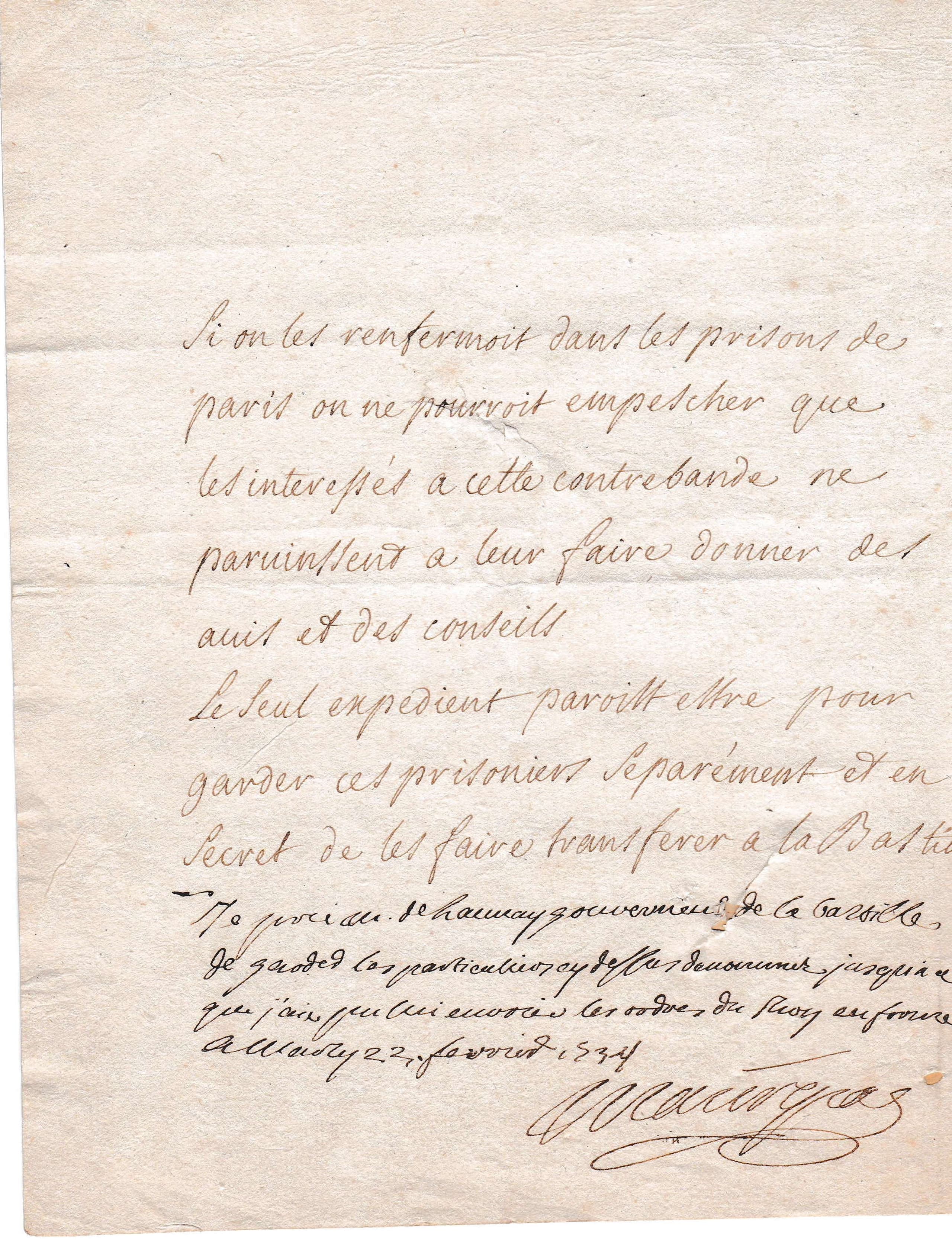 JEAN FREDERIC PHELYPEAUX COMTE DE MAUREPAS 1701 1781 Lettre De JEAN FREDERIC PHELYPEAUX COMTE DE MAUREPAS 1701 1781 Lettre De